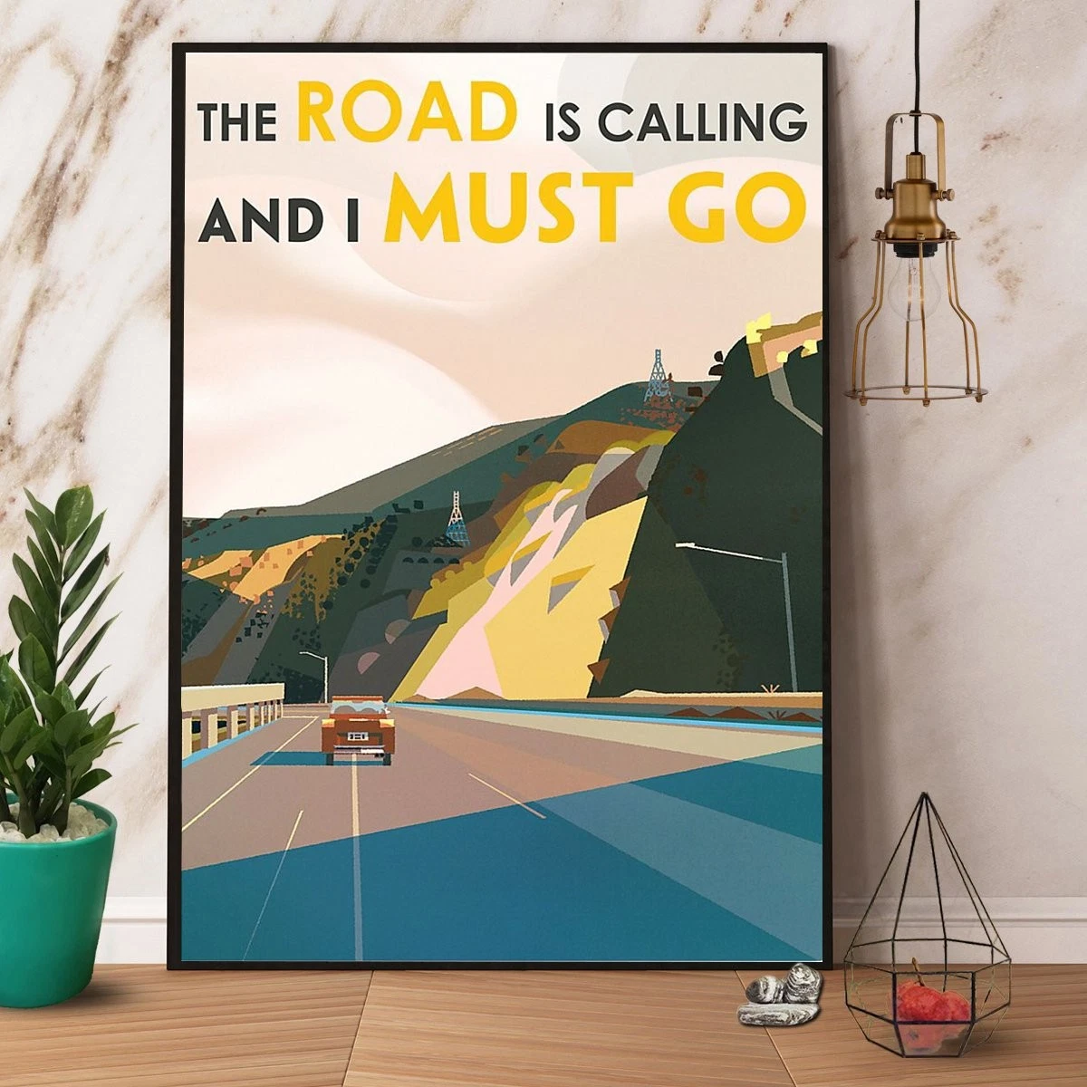 Poster Traveling The Road Is Calling I Must Go Enjoy Travel Day ...