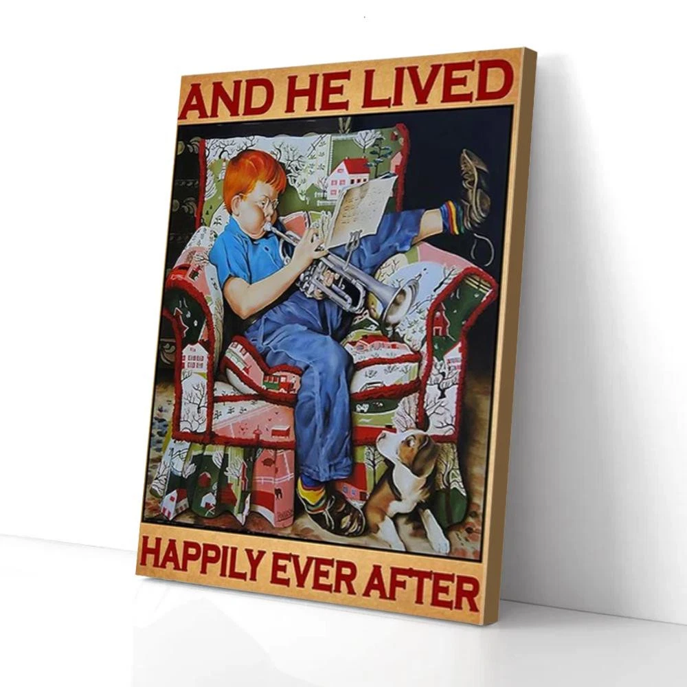 Poster Trumpet Boy Andog Trumpet Vertical- UNFRAMED Poster Prints, Wall ...