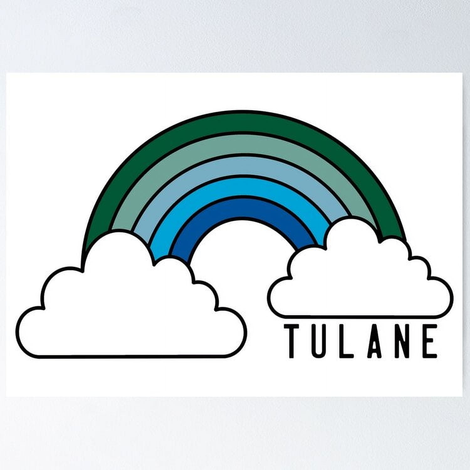 Poster Tulane Rainbow Poster No Framed, 24x36 - Walmart.com