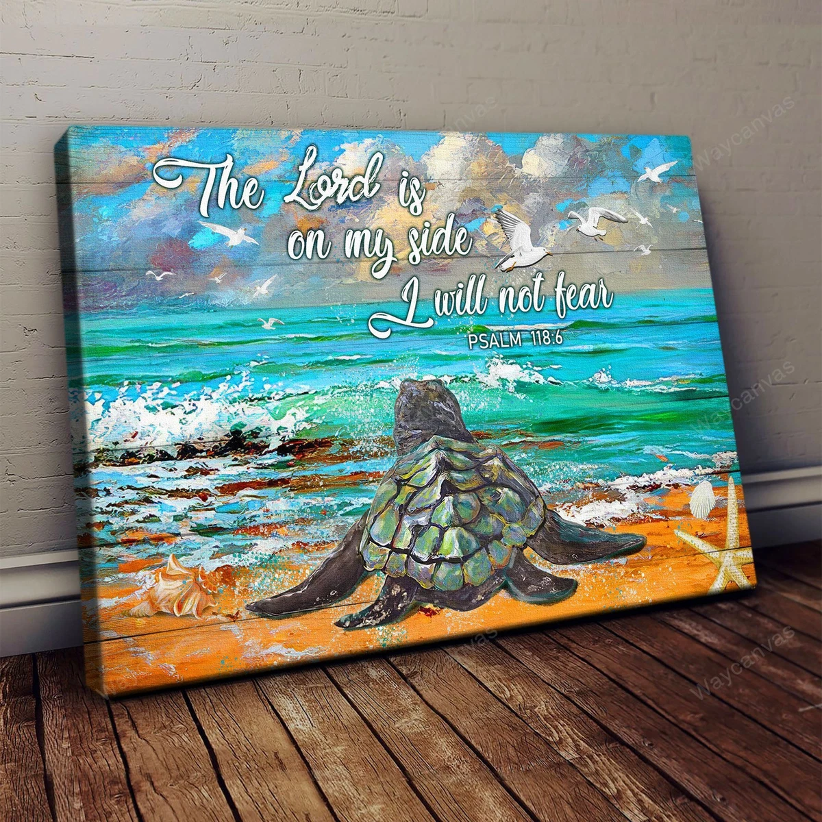 Poster Turtle, The Lord Is On My Side I Will Not Fear - Jesus Landscape ...