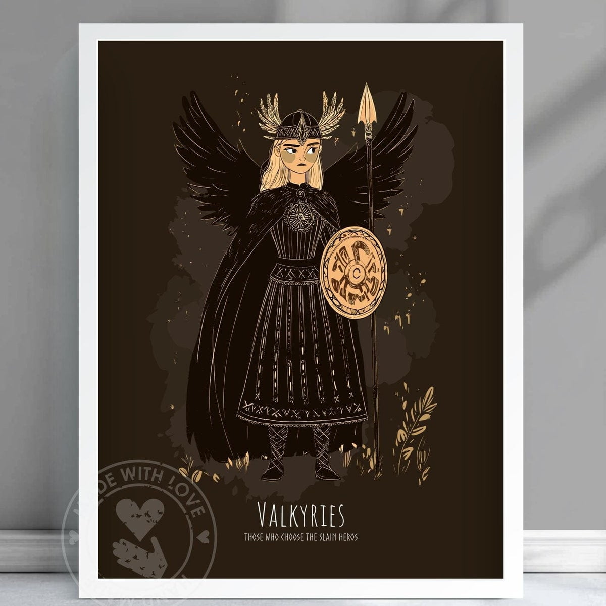 Poster Valkyries, Norse Mythology Poster, Valkyries Norse Mythology ...