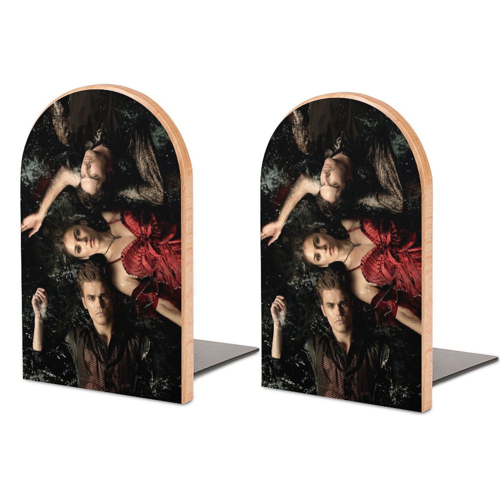 Poster Vampire Diaries Bookends Wood Book Divider Decor Shelves Non ...