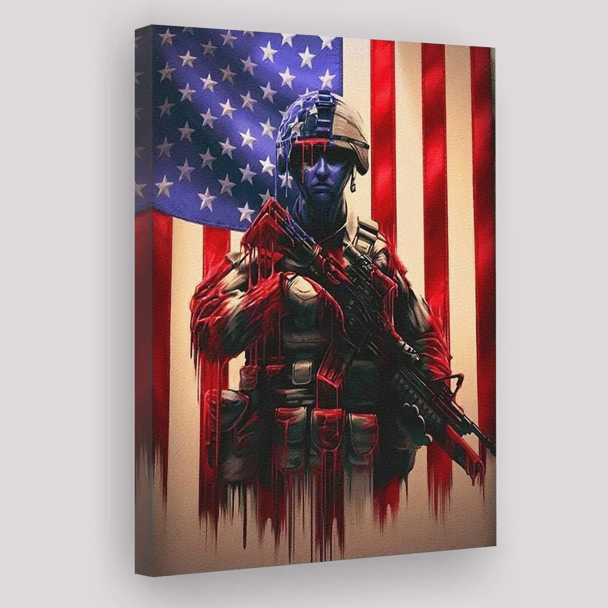 Poster A Veterans Prayer God Bless The Usa, Prints Wall Art - Painting ...
