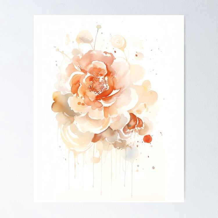 Poster Vibrant Spring Blossoms Series: Exquisite Pansies Watercolor ...