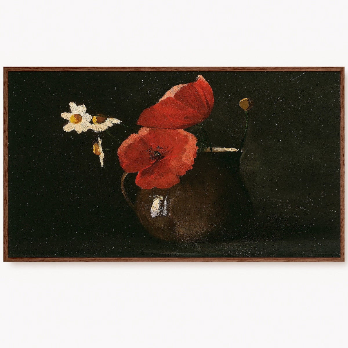 Poster Vintage Flower Painting Samsung Frame Tv Art Antique Floral Oil ...
