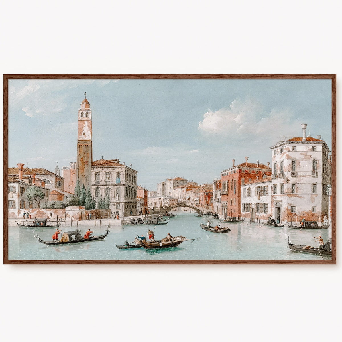 Poster Vintage Venice Painting Samsung Frame Tv Art Original Venice Canal Antique Art For ...
