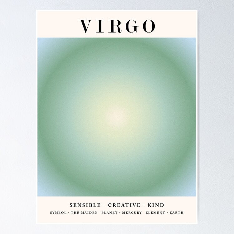 Poster Virgo zodiac sign, Aura, Energy, Grainy gradient, Museum ...