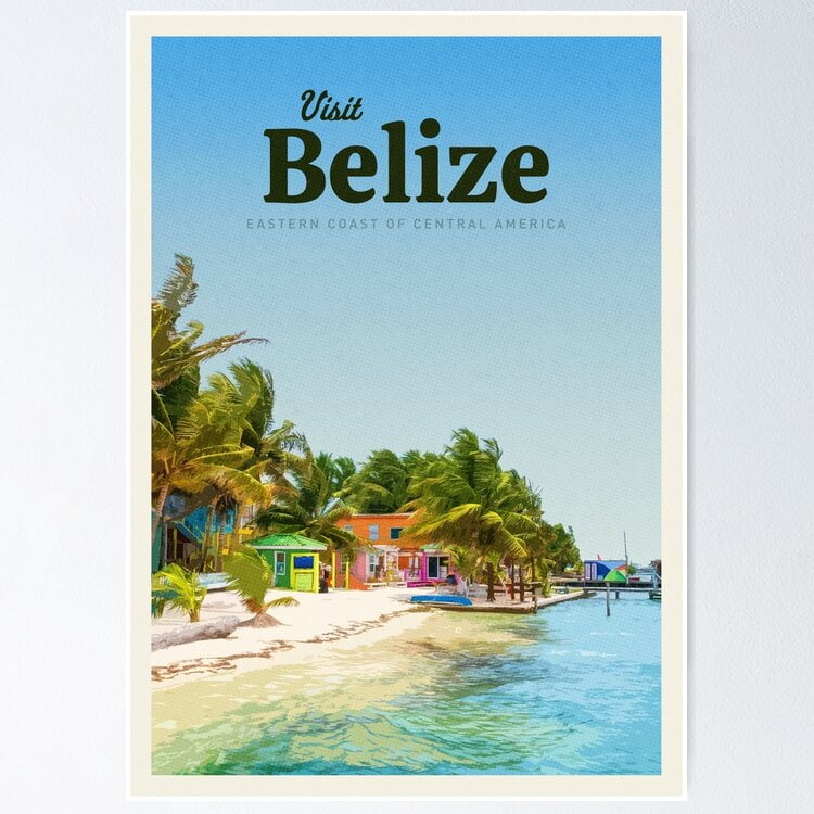 Poster Visit Belize Wall Art, Unframed Prints For Home Or Office ...
