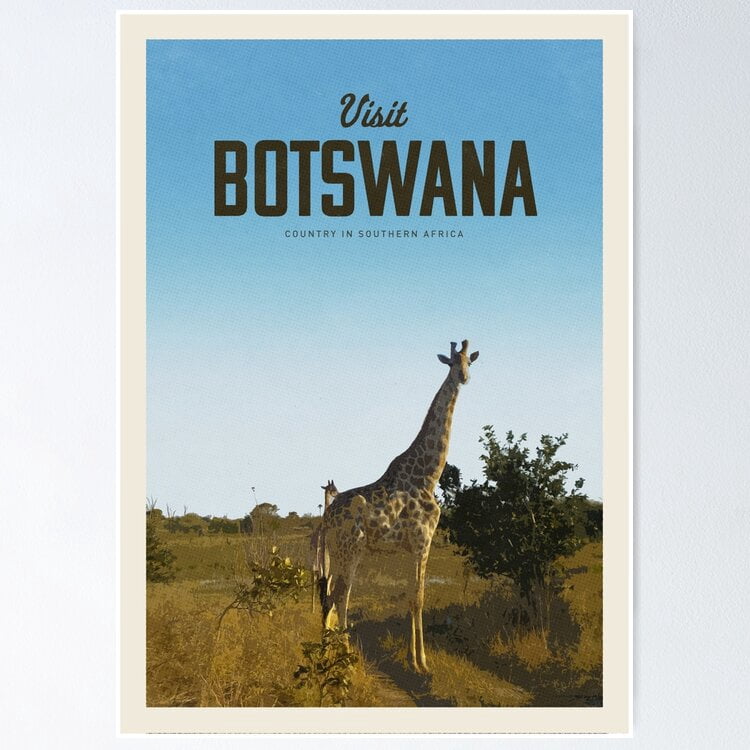 Poster Visit Botswana Wall Art, Unframed Prints For Home Or Office ...