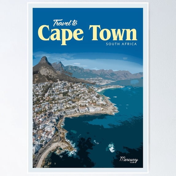 Poster Visit Cape Town Wall Artunframed Prints For Home Or Office ...