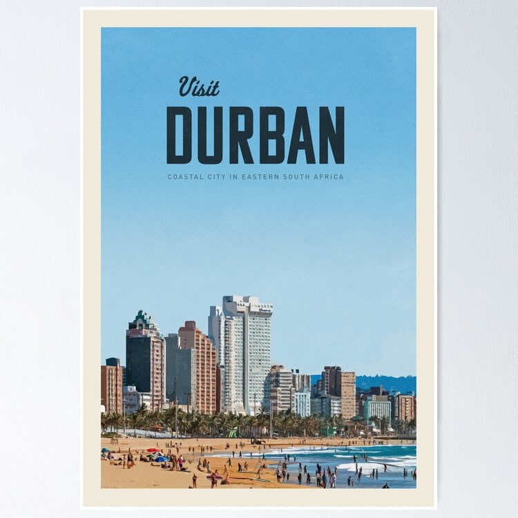 Poster Visit Durban Wall Art, Unframed Prints For Home Or Office ...