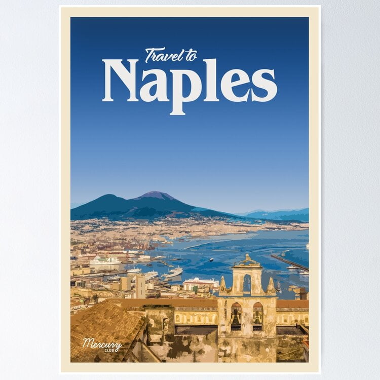 Poster Visit Naples Wall Art, Unframed Prints For Home Or Office ...