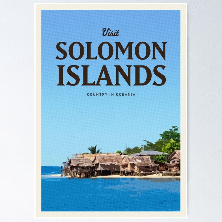 Poster Visit Solomon Islands Wall Art, Unframed Prints For Home Or ...