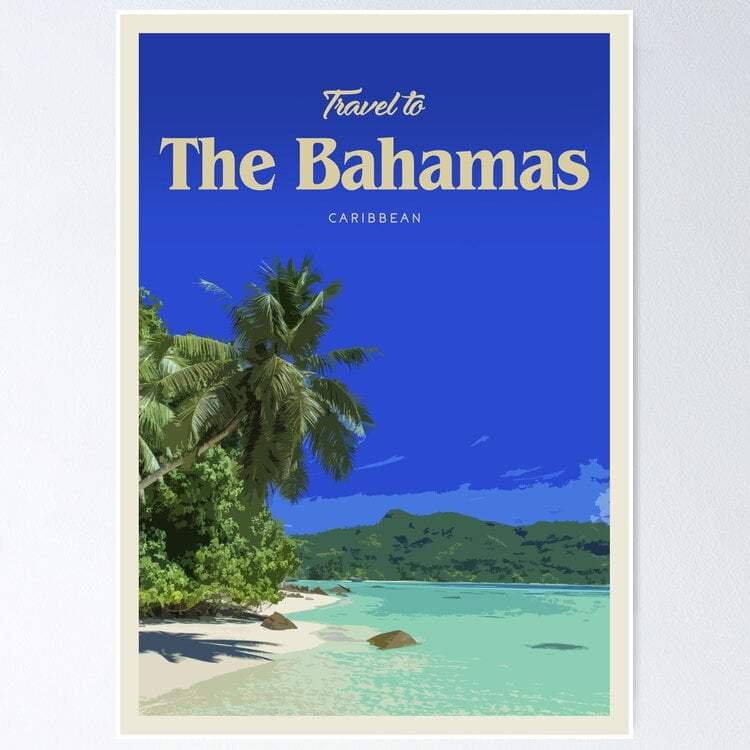 Poster Visit The Bahamas Wall Art, Unframed Prints For Home Or Office ...