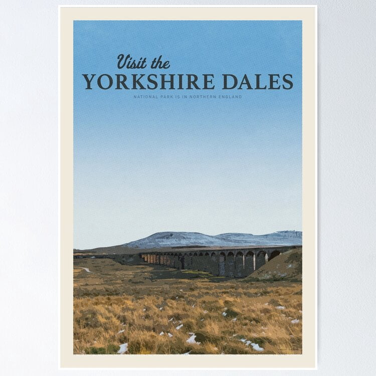 Poster Visit The Yorkshire Dales Vintage Wall Arttrendy Retro Print ...