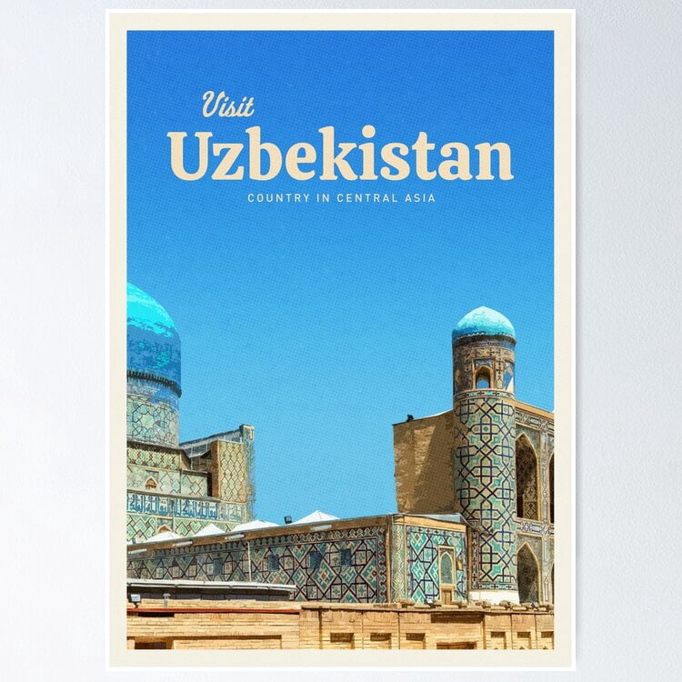 Poster Visit Uzbekistan Wall Art, Unframed Prints For Home Or Office ...