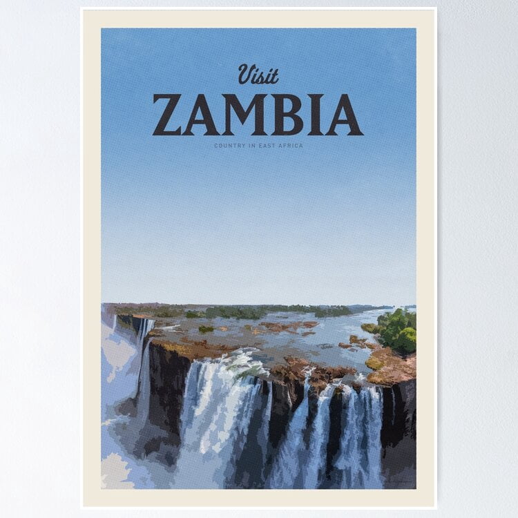 Poster Visit Zambia Wall Art, Unframed Prints For Home Or Office ...