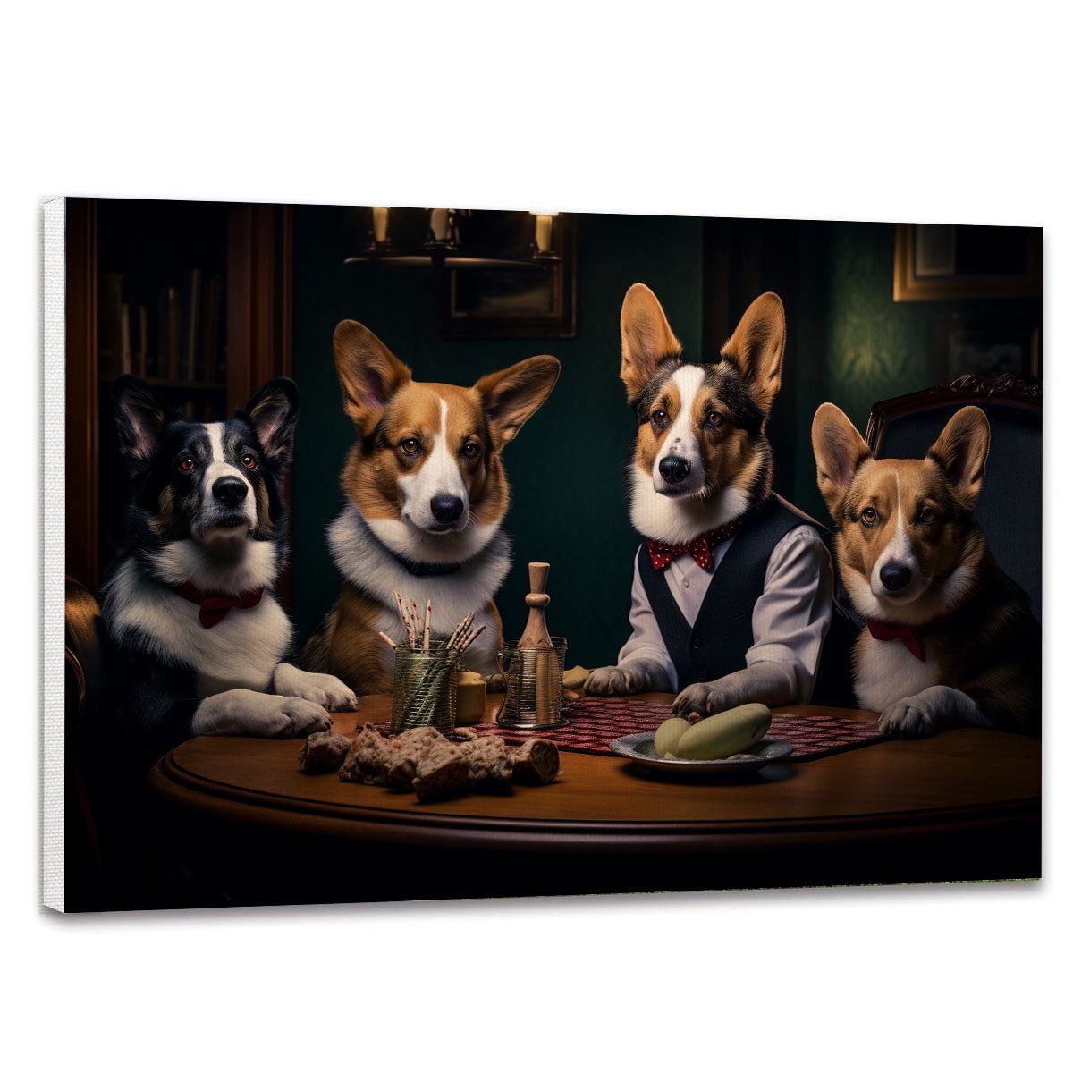 Poster Wall Art 12x8in - Dogs Playing Poker Poster - Cardigan Welsh ...