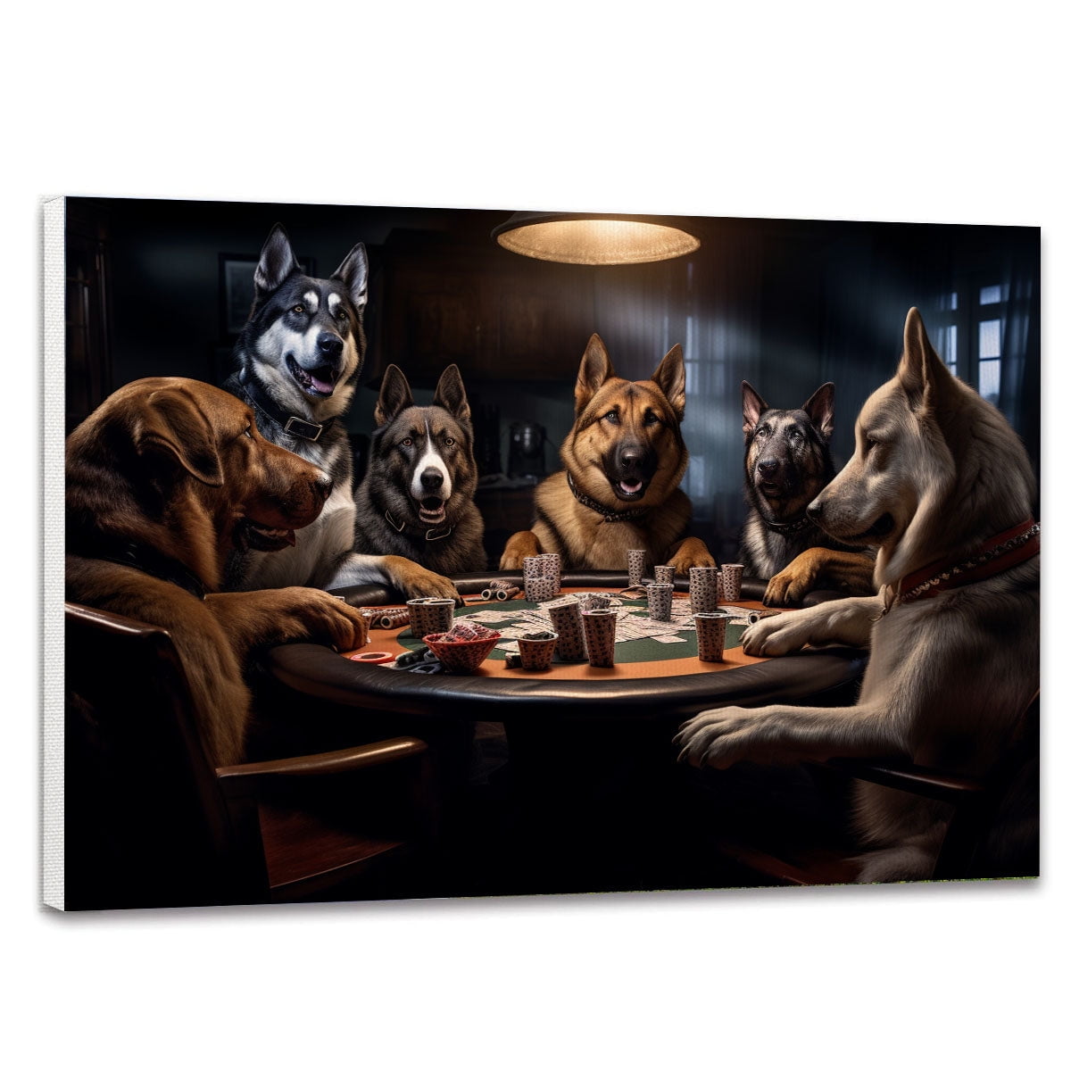 Poster Wall Art 12x8in - Dogs Playing Poker Poster - Chinook Poster for ...