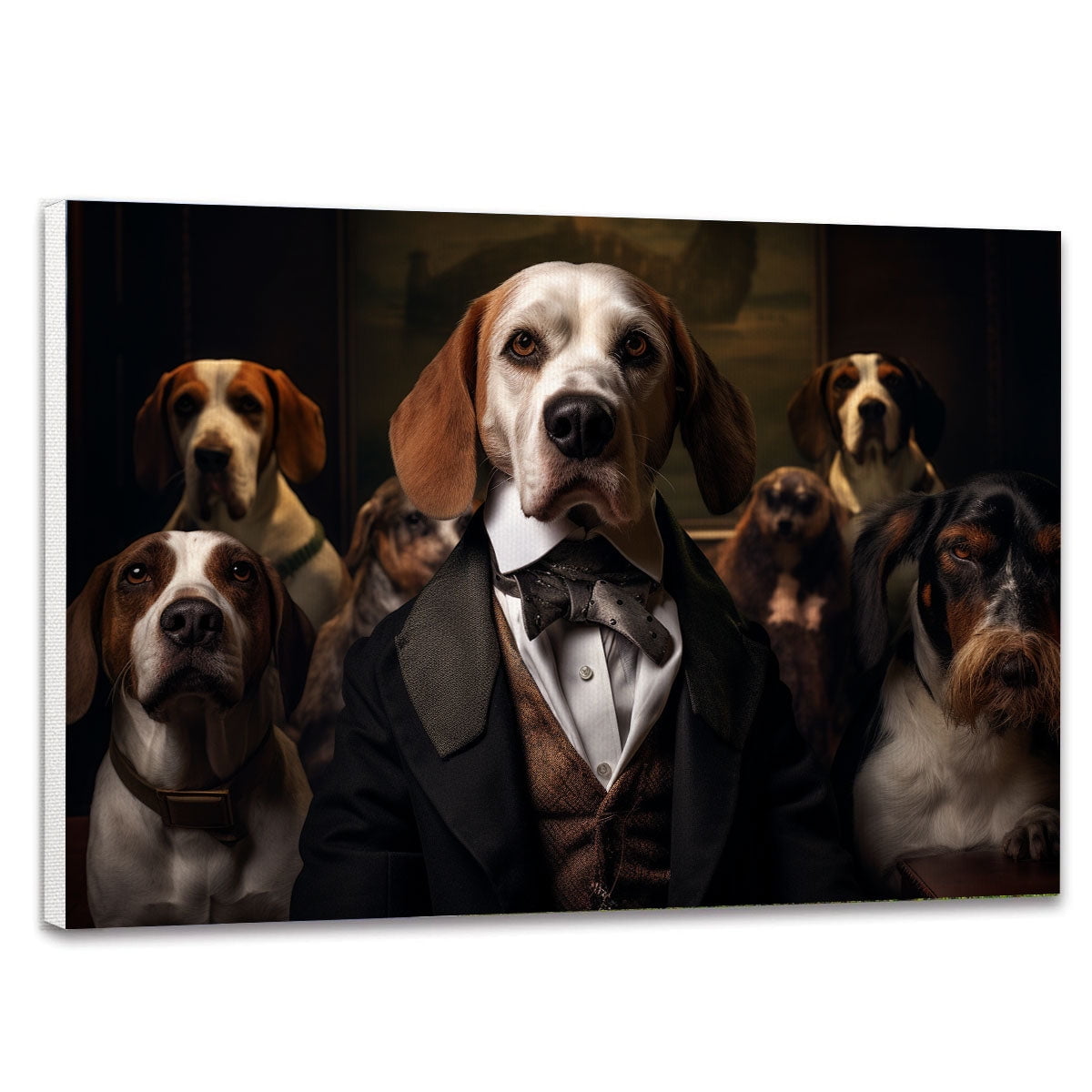 Poster Wall Art 12x8in - Dogs Playing Poker Poster - English Foxhound ...