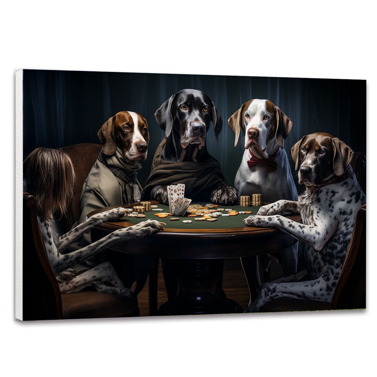 Poster Wall Art 12x8in - Dogs Playing Poker Poster - Pointer Poster for ...