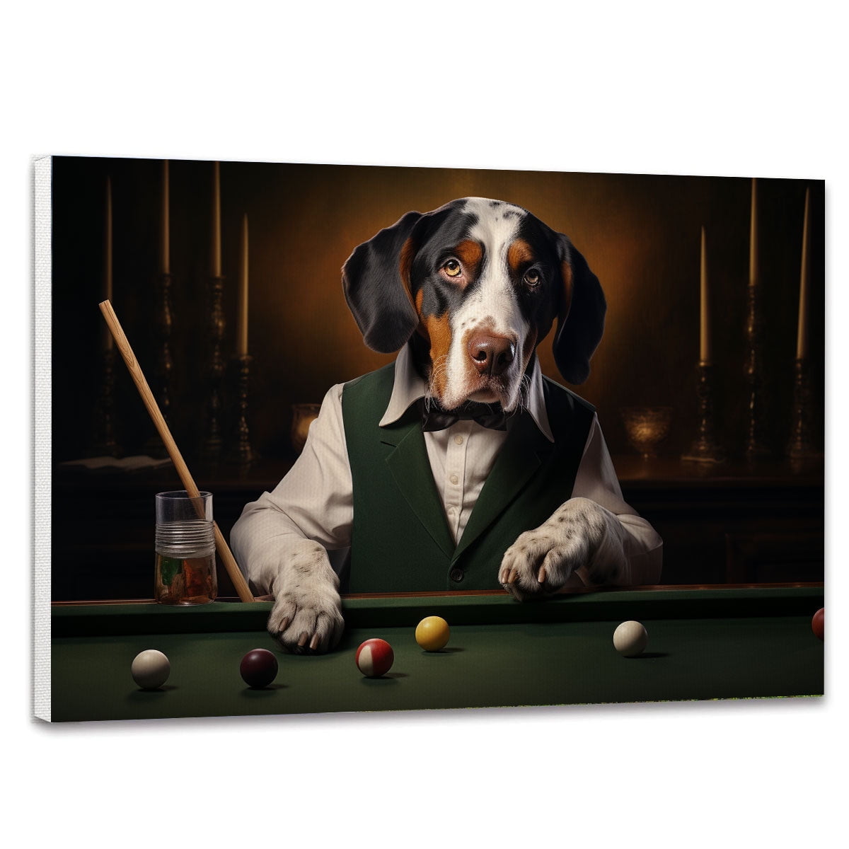 Poster Wall Art 12x8in Dogs Playing Pool Poster - Appenzeller ...