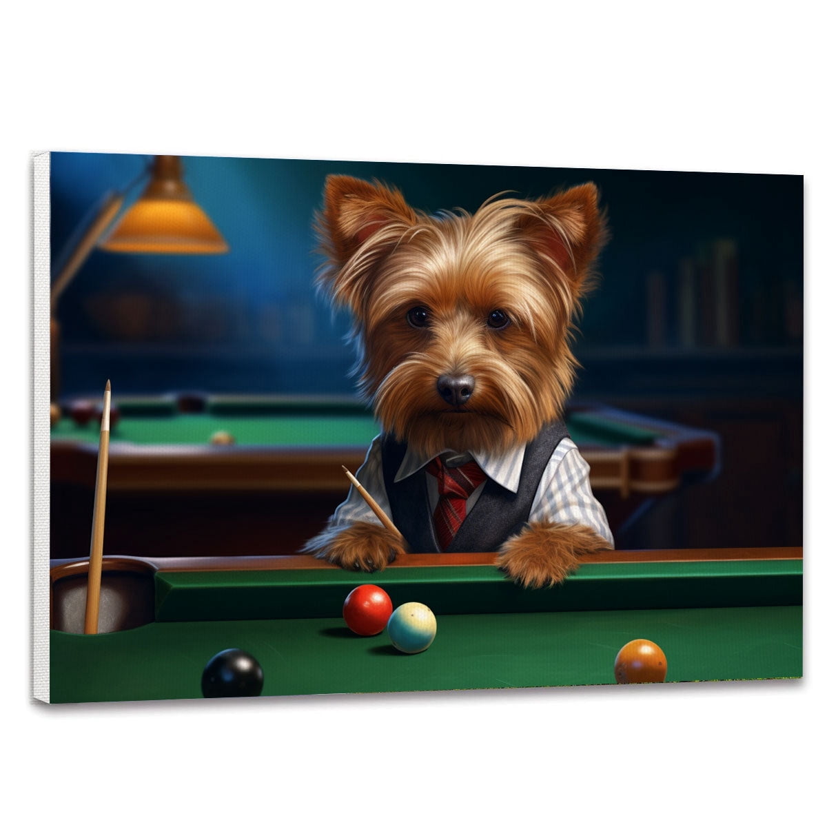 Poster Wall Art 12x8in Dogs Playing Pool Poster - Australian Terrier ...