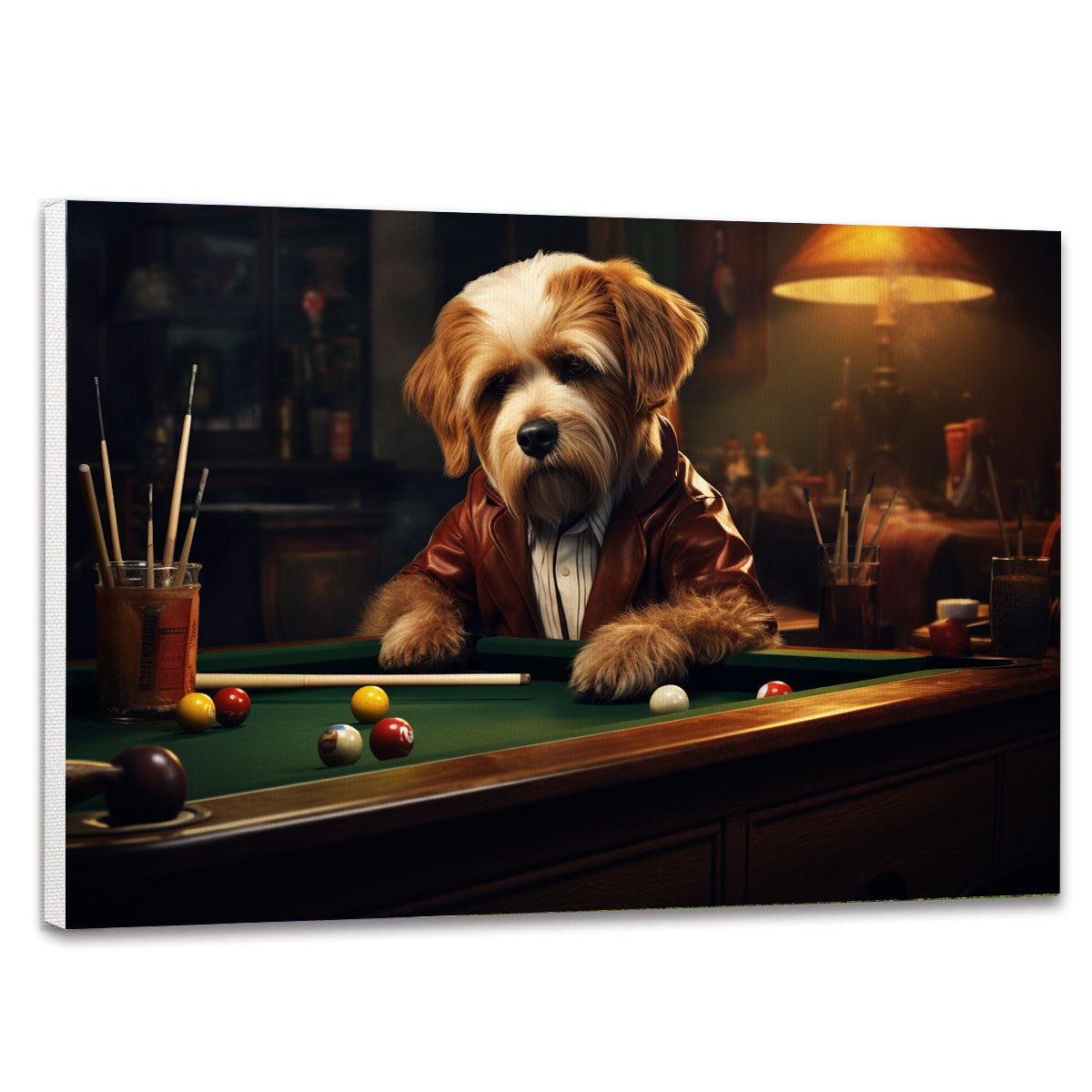 Poster Wall Art 12x8in Dogs Playing Pool Poster - Barbado Da Terceira ...