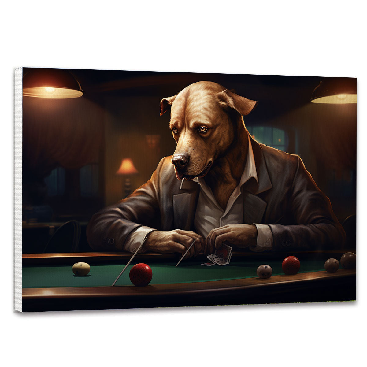 Poster Wall Art 12x8in Dogs Playing Pool Poster - Chinook Dog Poster ...