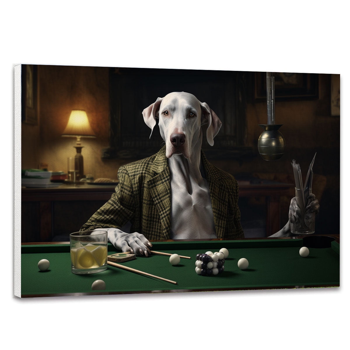 Poster Wall Art 12x8in Dogs Playing Pool Poster - Great Dane Dog Poster ...
