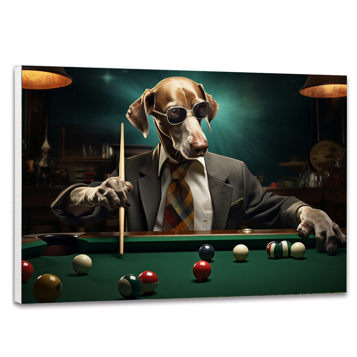 Poster Wall Art 12x8in Dogs Playing Pool Poster - Sloughi Dog Poster ...