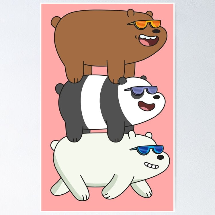 Poster We Bare Bears Poster - No Framed, Vintage Wall Art, Hot Trend ...