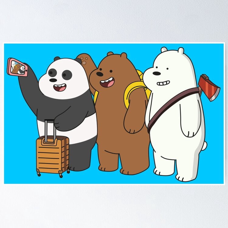 Poster We Bare Bears Poster - No Framed, Vintage Wall Art, Hot Trend ...