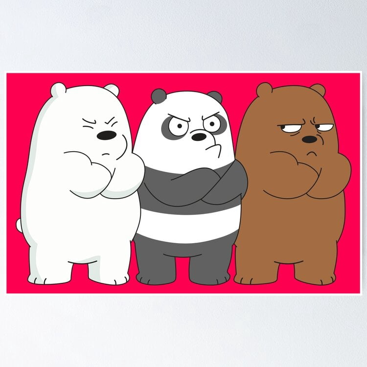 Poster We Bare Bears Poster - No Framed, Vintage Wall Art, Hot Trend ...
