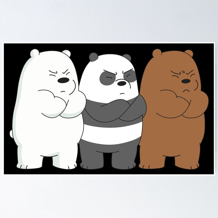Poster We Bare Bears Poster - No Framed, Vintage Wall Art, Hot Trend ...