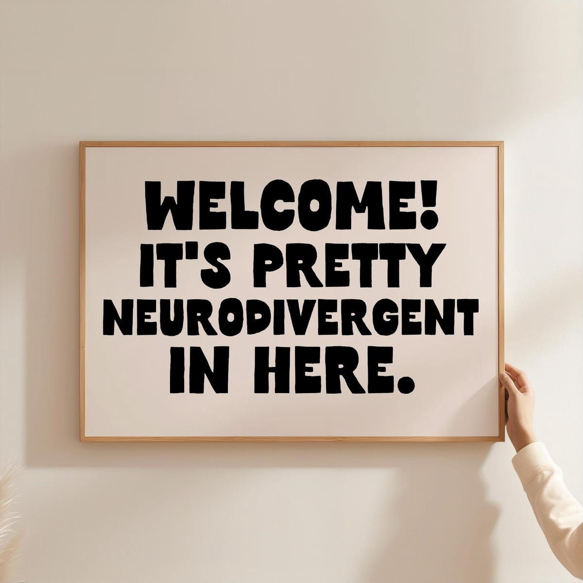 Poster Welcome It'S Pretty Neurodivergent In Here Art Print, Autism ...