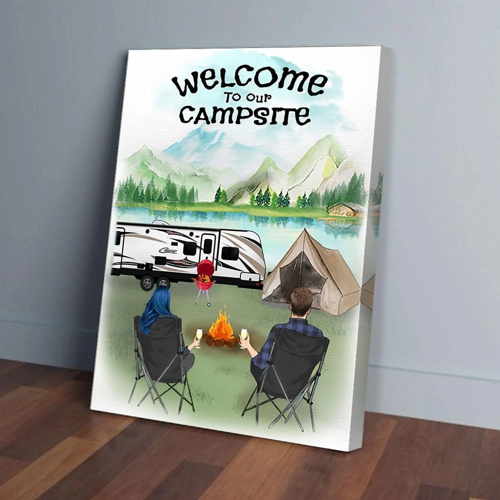 Poster Welcome To Our Campsite Camping- UNFRAMED Poster Prints, Wall ...