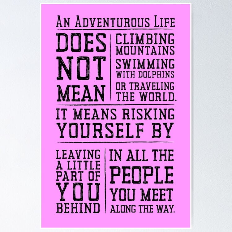 Poster What Is An Adventurous Life? - No Framed, Vintage Wall Art ...