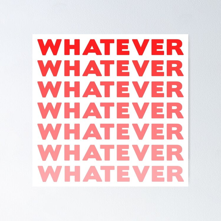 Poster Whatever Poster - No Framed, Vintage Wall Art, Hot Trend!, 24x36 ...