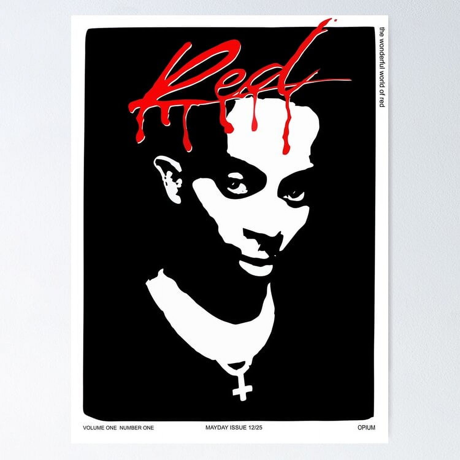 Kna Prints - Whole Lotta Red, Carti No Framed, Wall Art For Home Decor ...