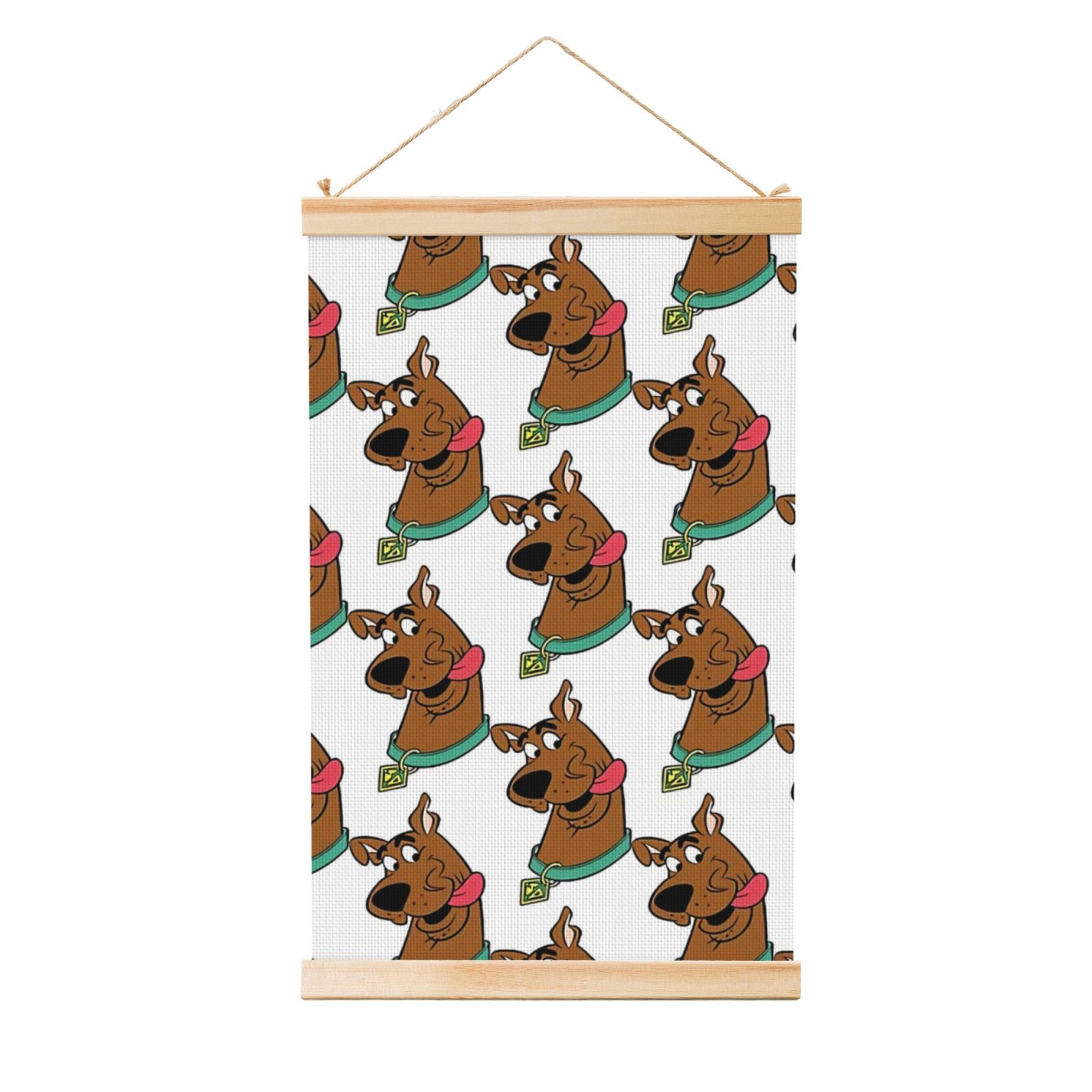 Poster Wooden Scroll Hanging Poster Wall Hanging Banner Canvas Artwork ...