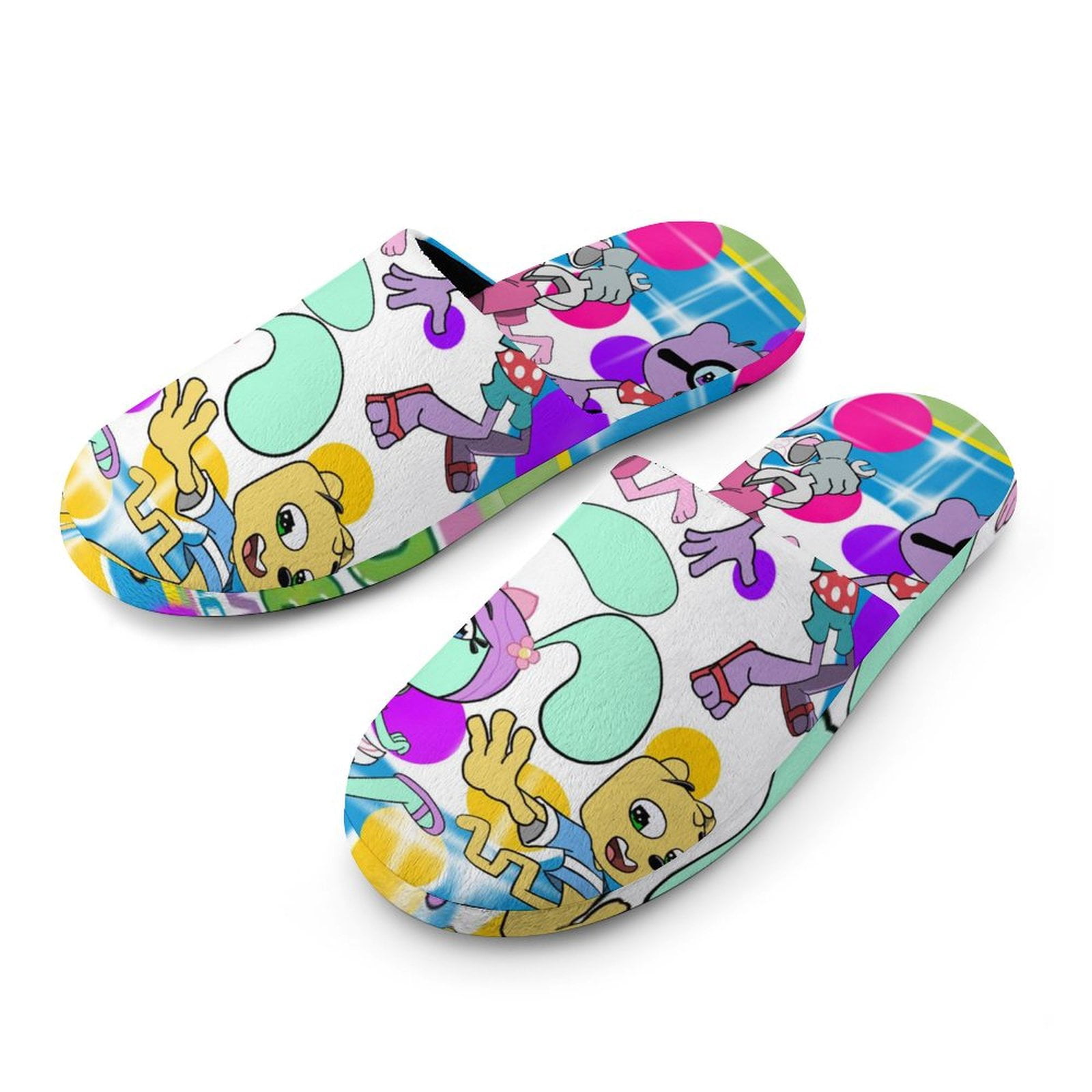 Poster Wow Wow Wubbzy Women's Cotton Slippers Flannel Plush Fluffy Warm ...