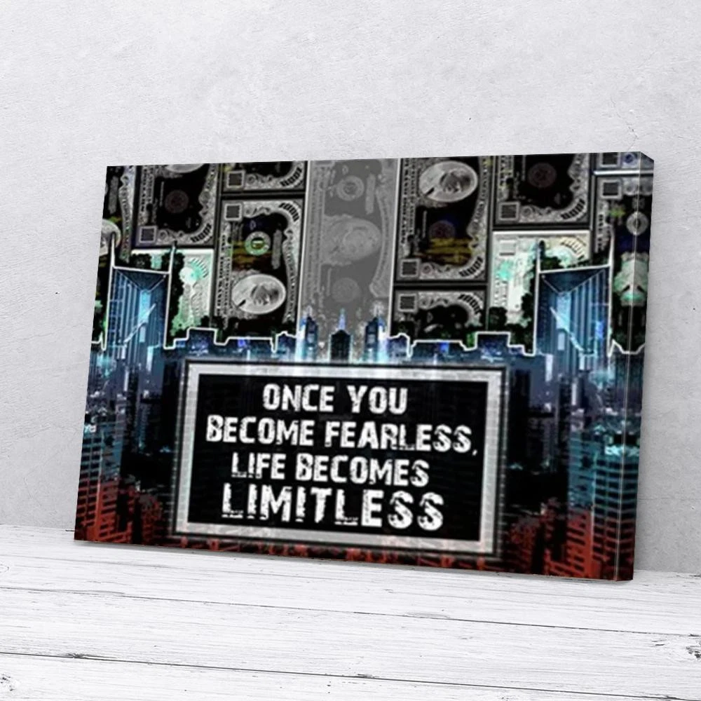 Poster Once You Become Fearless Life Becomes Limitless- UNFRAMED Poster ...