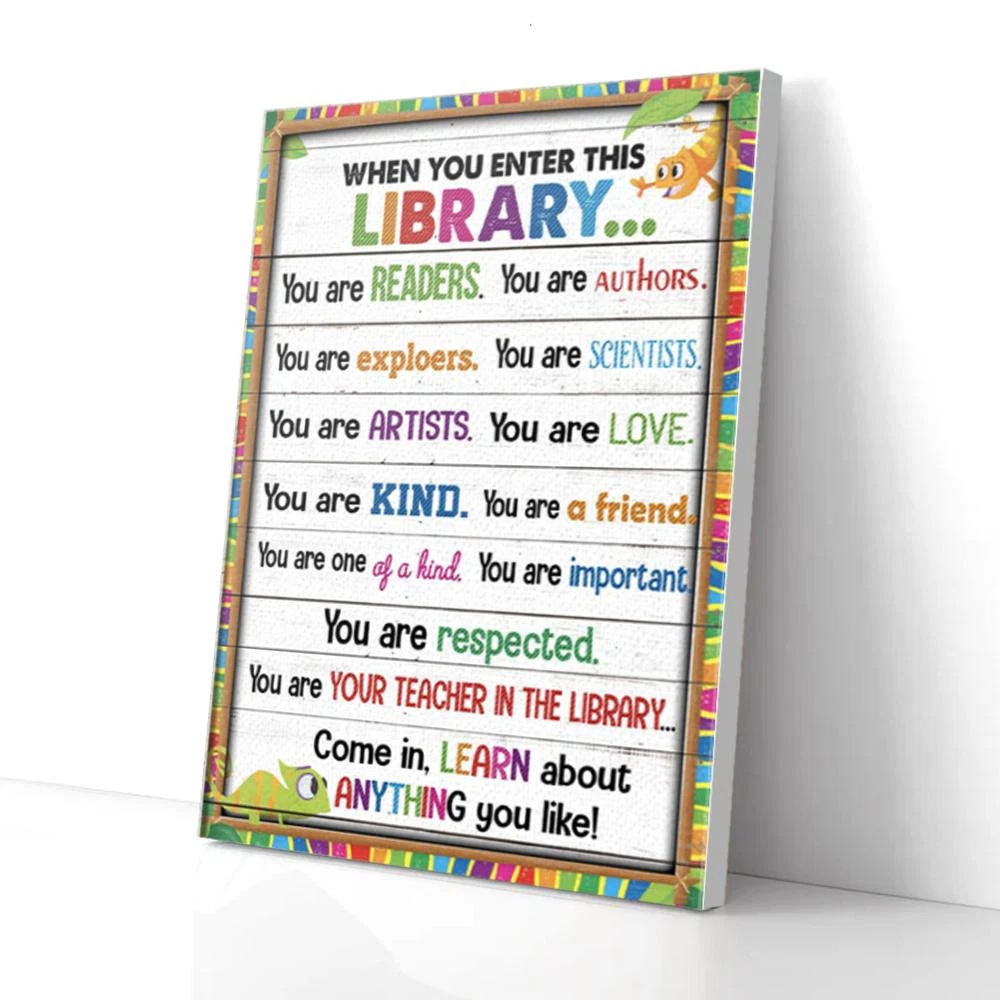 Poster When You Enter This Library You Are Readers- UNFRAMED Poster ...