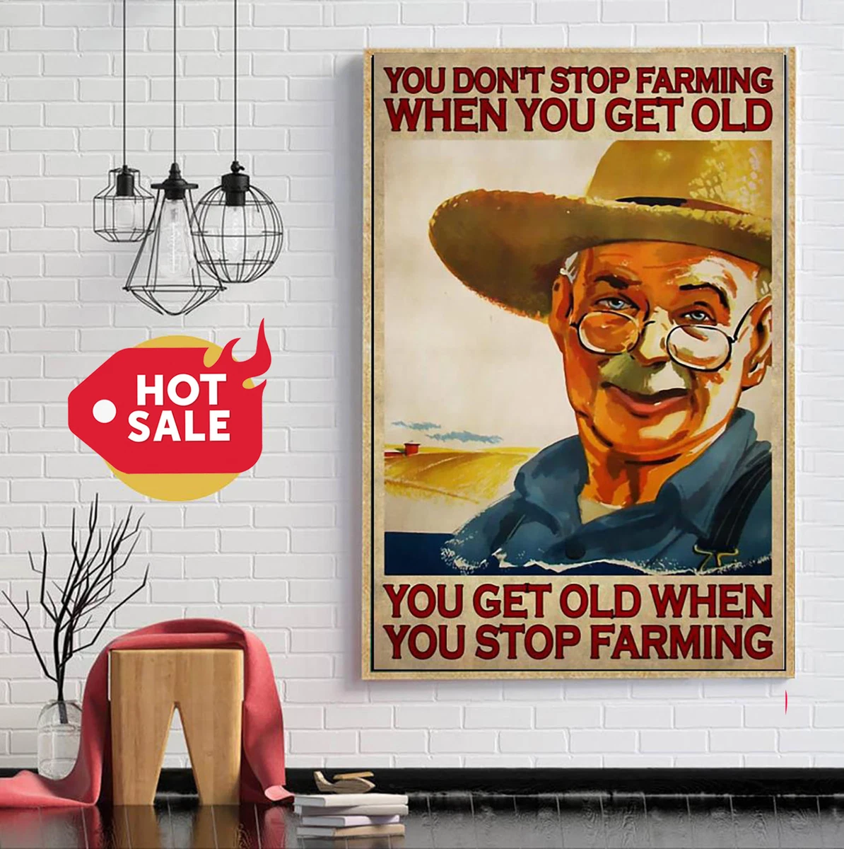 Poster You Get Old When You Stop Farming Vertical- UNFRAMED Poster ...