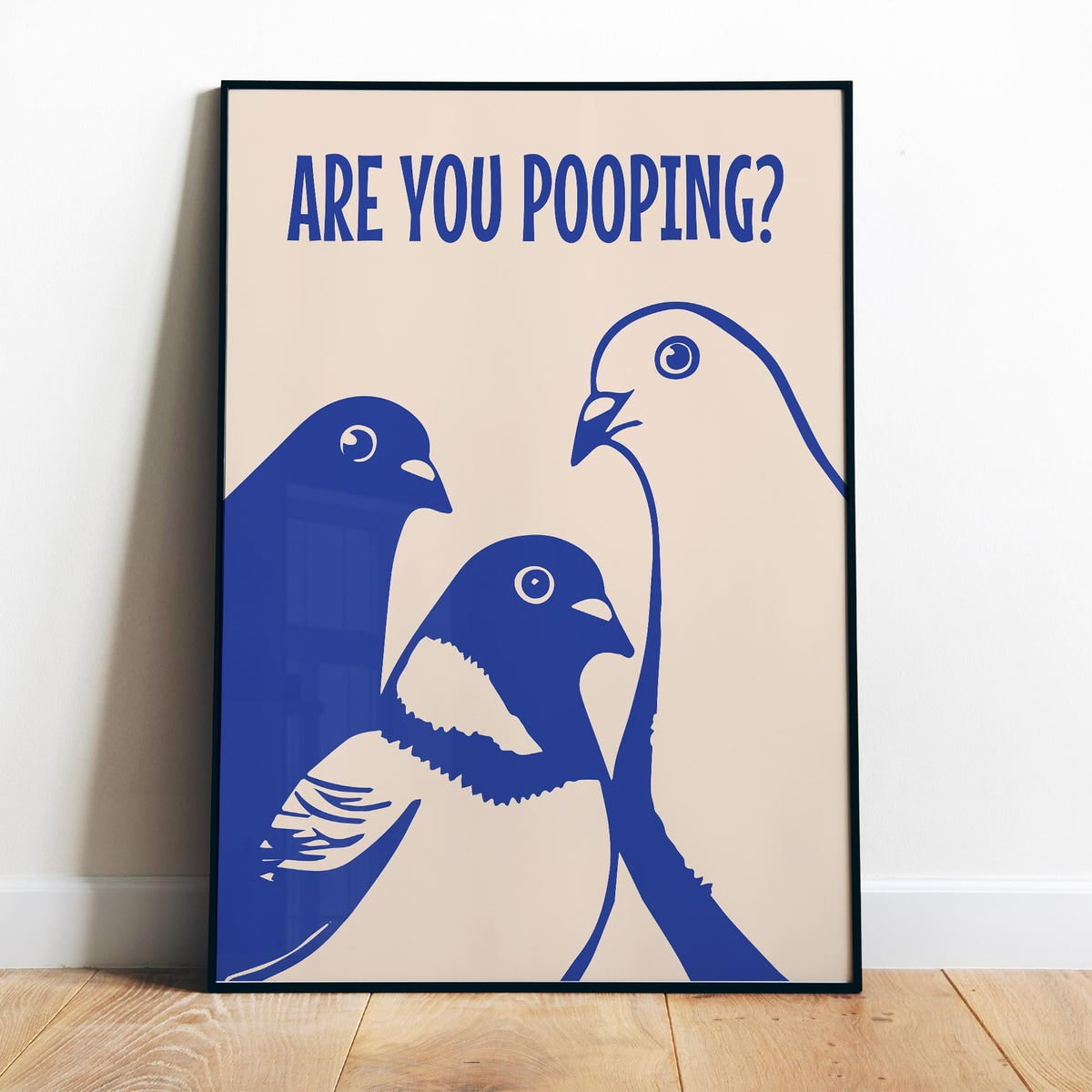 Poster Are You Pooping Art Print Funny Bathroom Wall Art Printable Blue ...