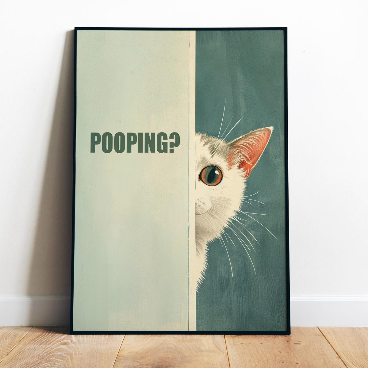 Poster Are You Pooping Poster Printable Cat Bathroom Art Print Funny ...