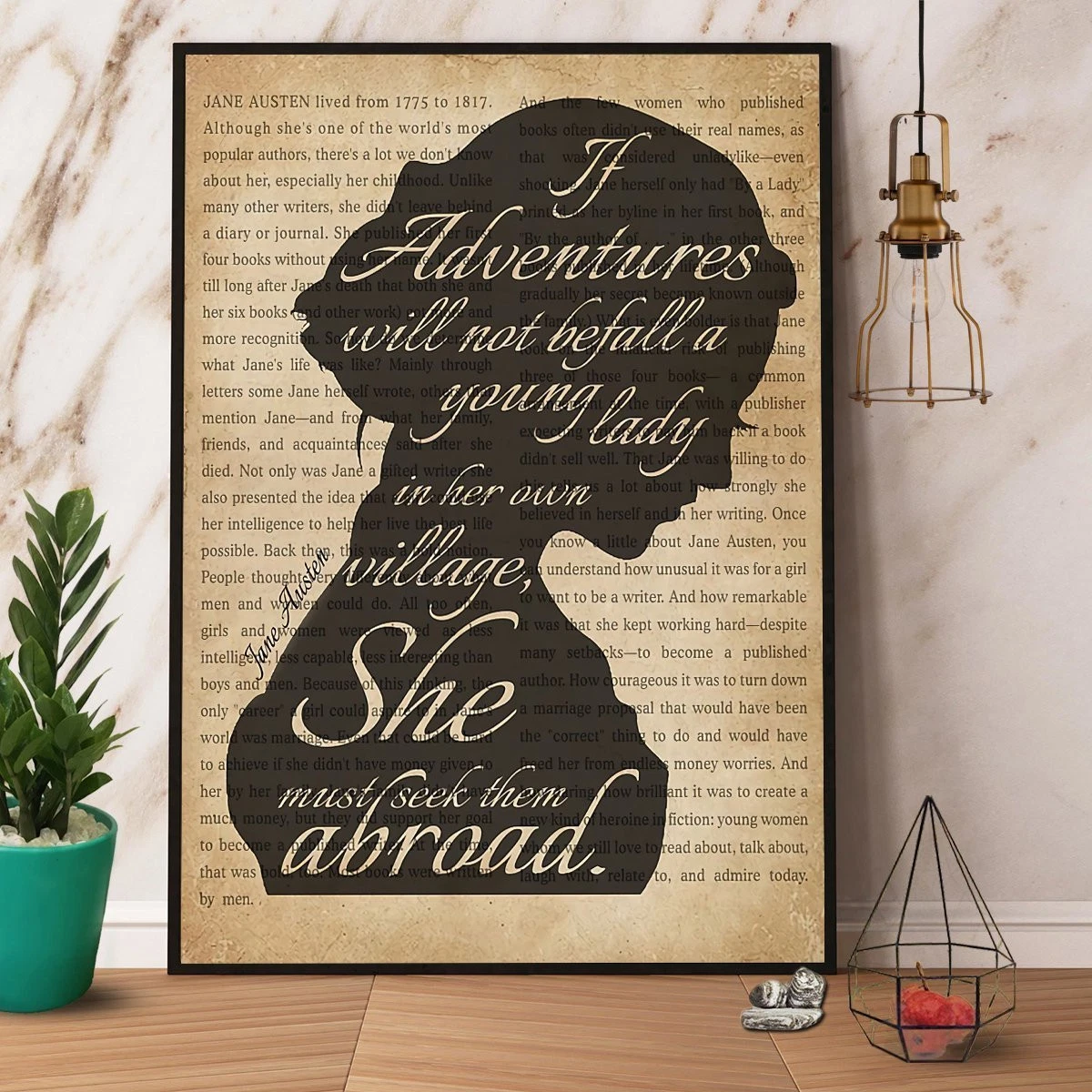 Poster A Young Lady Jane Austen She Must Seek Them Abroad - UNFRAMED ...