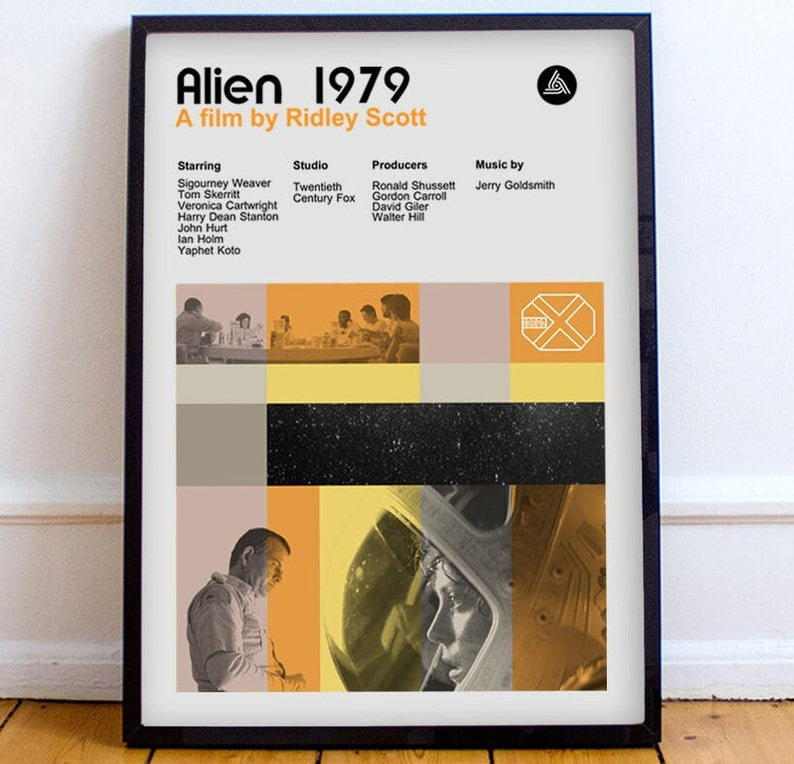 Poster alien 1979 movie film Poster print ridley scott aliens 1986 ...