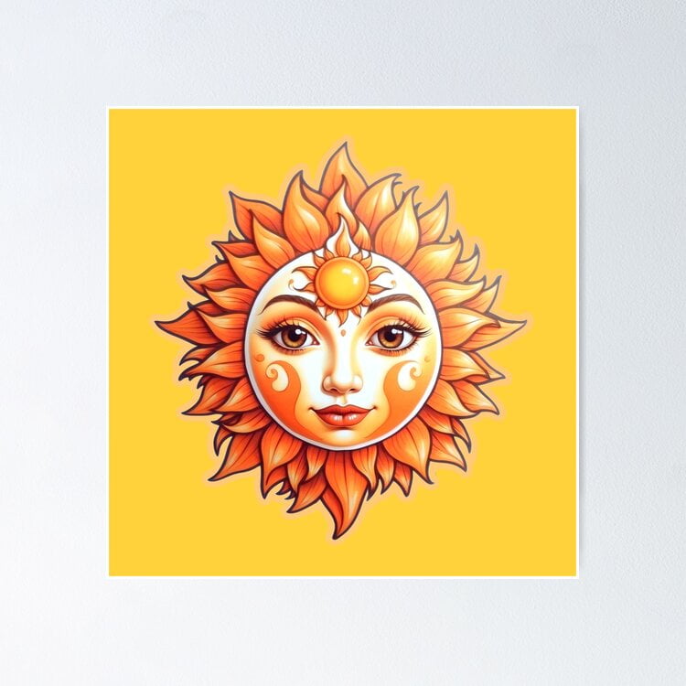 Poster boho sun sticker - Unframed Poster | Home Decor | Best Surprise ...